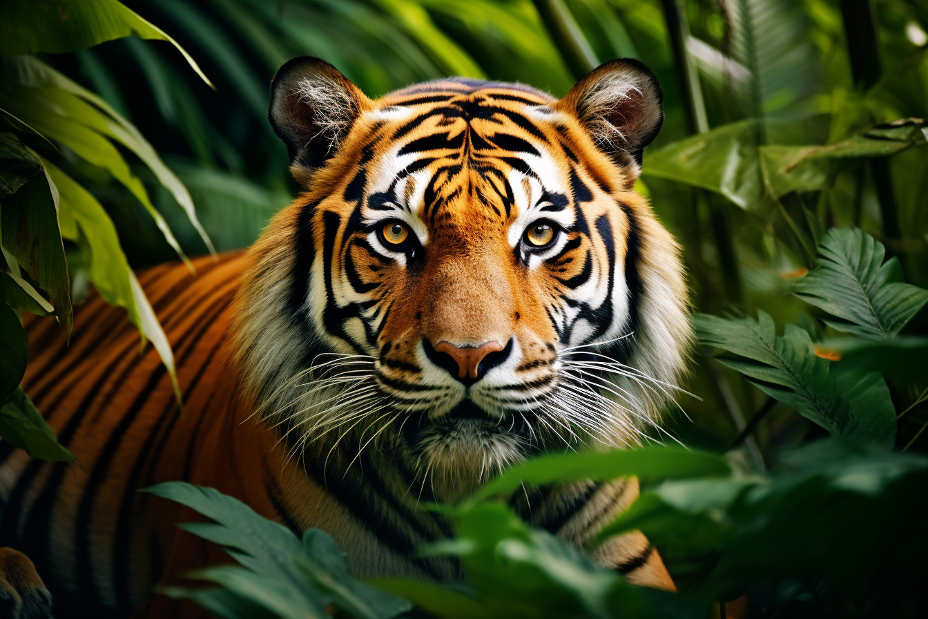 Majestic Tiger Creeping Through the Jungle in High-Definition Realism ... Majestic Tiger Creeping Through the Jungle in High-Definition Realism ...